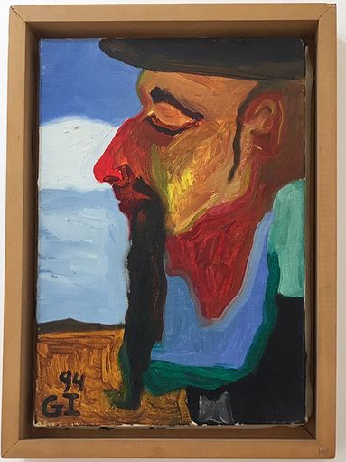 Gonzalo Ilabaca - Judio Olfateando el mundo 1994 - Galeria Boston