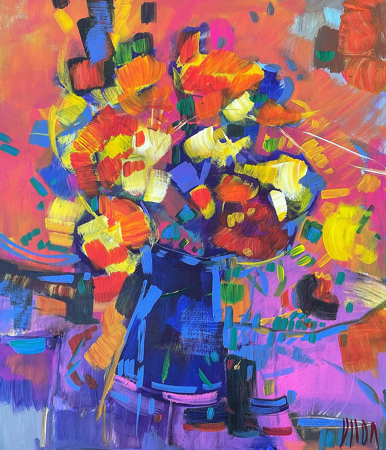 VENDIDO - Benjamín Morales “Dadá” - “Flores” (2024). - Galeria Boston